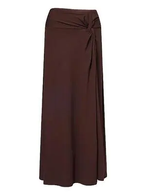 Dissh Hadley Twist Midi Skirt - Chocolate
