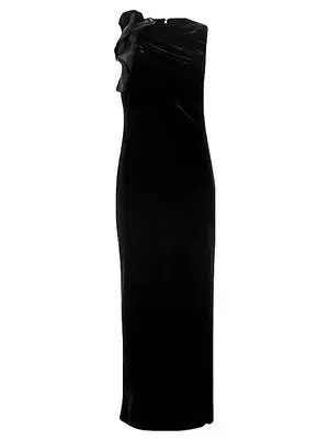 PHASE EIGHT Velvet Midi Dress - Black