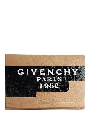 Givenchy Logo Pattern Leather Pouch - Beige Camel