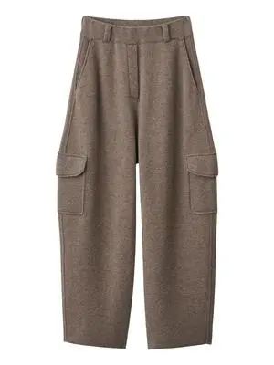 LISA YANG Knitted Cargo Trousers - Truffle