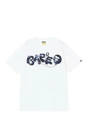 A BATHING APE Camo Balloon Tee Shirt - White Blue