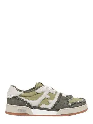Fendi Match Low Denim Sneakers - Green/white/gum