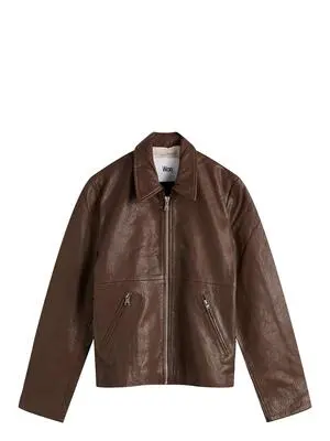 WON HUNDRED Dutton Leather Jacket - Carafe Brown
