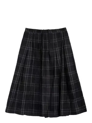 You Must Create Rosetta Plaid Skirt - Black
