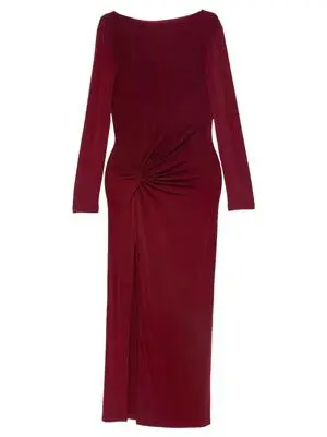 Patrizia Pepe Gathering Midi Dress - Purple