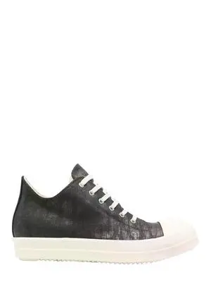 Rick Owens Metallic Denim Low-top Sneakers - Grey