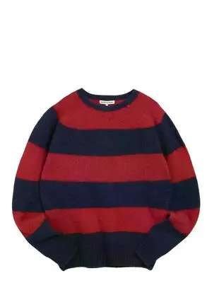 You Must Create Suedehead Striped Sweater - Blue