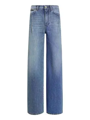 Dolce & Gabbana Pleat-detail Jeans - Blue