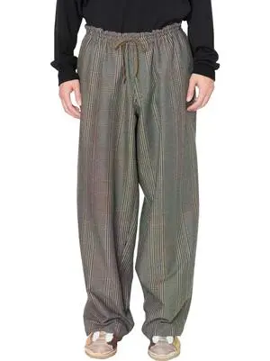 Kolor Checked Drawstring Trousers - Grey