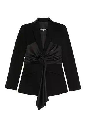 Patrizia Pepe Draped Blazer - Black