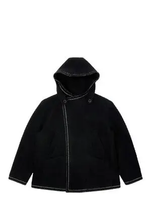 ADER ERROR Hooded Long-sleeve Coat - Black