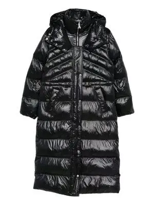 Patrizia Pepe Hooded Puffer Jacket - Black