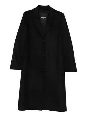 Patrizia Pepe Wool-blend Single-breasted Coat - Black