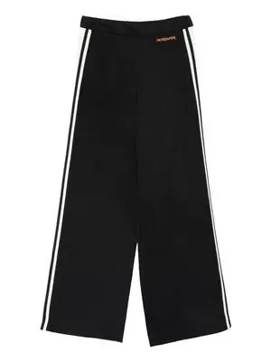 Patrizia Pepe Wide-leg High-waisted Trousers - Black
