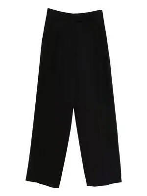 Patrizia Pepe High-waisted Straight-leg Trousers - Black