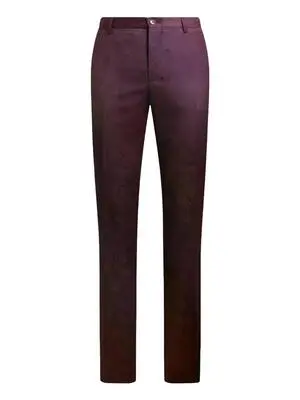 Etro Paisley Jacquard Trousers - Purple