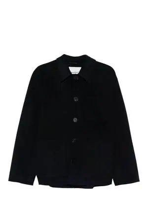 AMARANTO Point-collar Coat - Black