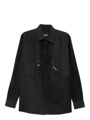 LES HOMMES Panelled Shirt - Black