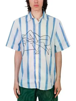 PARRA Stripe Short-sleeve Shirt - White