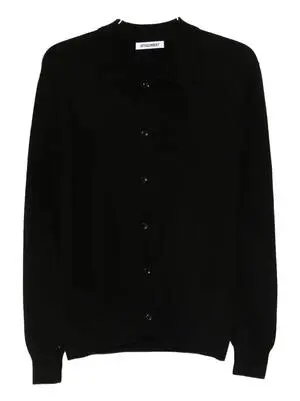 Attachment Polo-collar Cardigan - Black