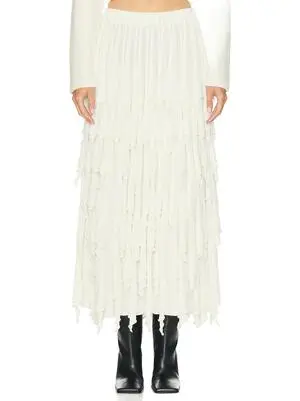 Alaïa Layered Skirt - Blanc Naturel