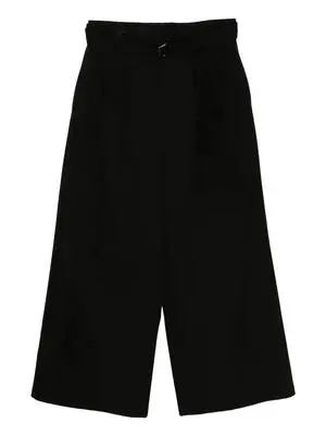 SONGZIO Belted Wide-leg Trousers - Black