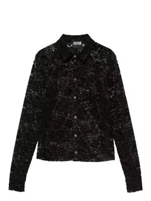 Versace Buttoned Floral Shirt - Black