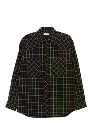 LEMAIRE Plaid Shirt - Black