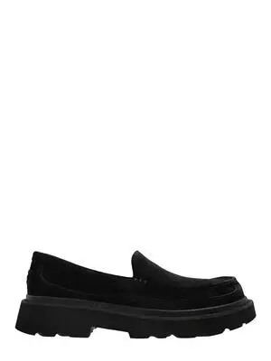 UGG Ascot Suede Platform Loafers - Black