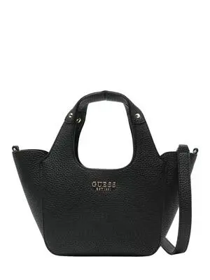 Guess Logo-plaque Satchel - Black