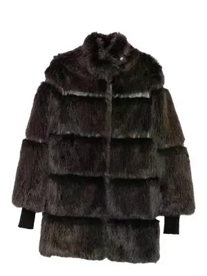 PATRIZIA PEPE Faux Fur Midi Jacket