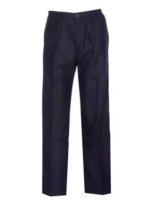 EDMMOND STUDIOS Front-pleat Trousers - Blue