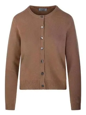 BEYOU Buttoned Cardigan - Brown