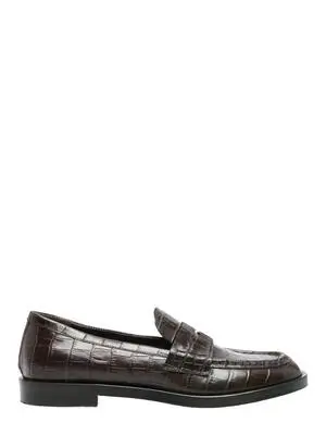 Roberto Festa Xander Crocodile-effect Loafers - Brown