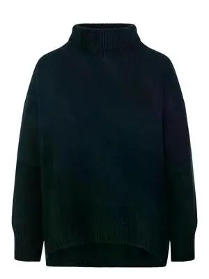 BEYOU Turtleneck Ribbed Sweater - Green