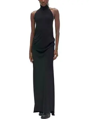 ANN DEMEULEMEESTER Rut Sleeveless Turtleneck Maxi Dress