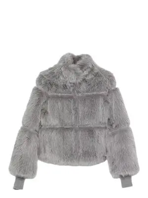 Patrizia Pepe Faux Fur Jacket - Grey