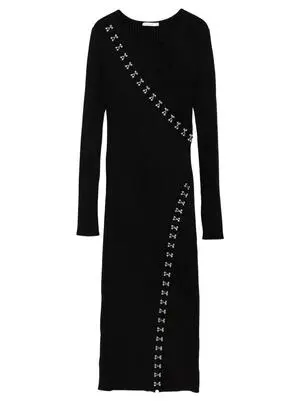Patrizia Pepe Knitted Midi Dress - Black