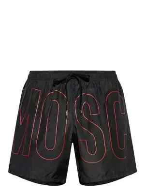 Moschino Logo Beachwear - Black
