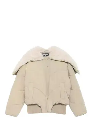Patrizia Pepe Zip-up Bomber Jacket - Neutrals