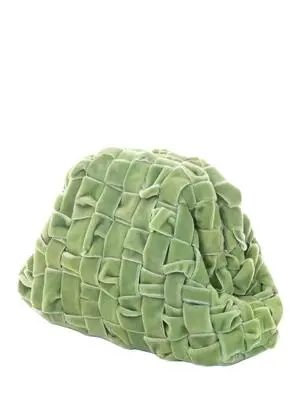 Maria La Rosa Woven Clutch - Green