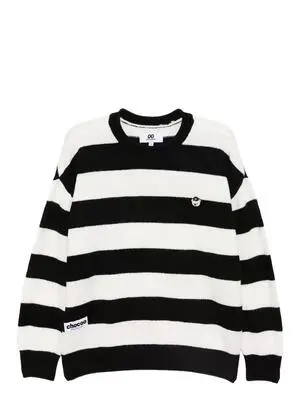 CHOCOOLATE Striped Jumper - Black