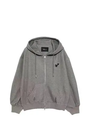 SONGZIO Panther-embroidered Hoodie - Grey