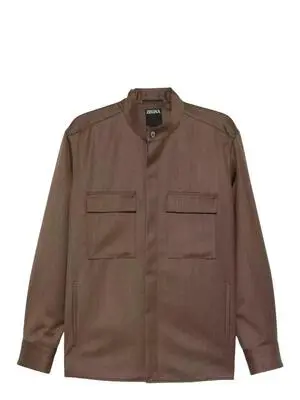 Zegna Wool Shirt - M06 Brown