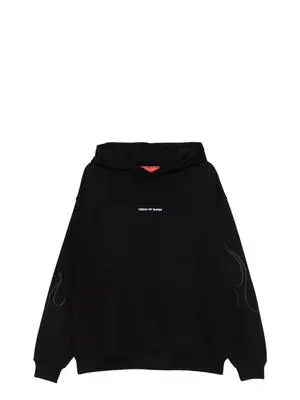 VISION OF SUPER Flames Hoodie - Black