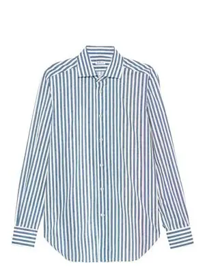 Kiton Striped Buttoned Shirt - Blue