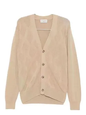 Officine Générale Miles Cotton Cardigan - Neutrals