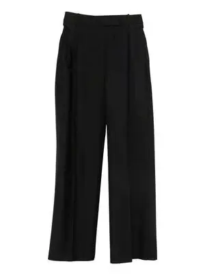 RÓHE Layered-effect Pleated Trousers - Black
