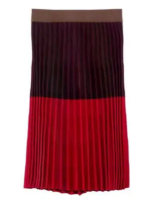 MRZ Pleated Midi Skirt - Brown