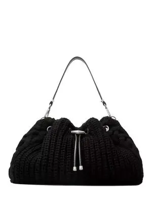 JIMMY CHOO Cinch Shoulder Bag - Black